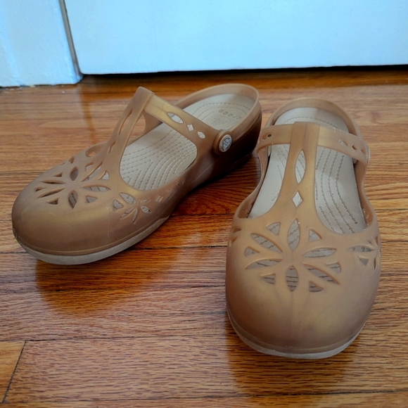 CROCS | Shoes | Gold Isabella Clog Crocs | Poshmark